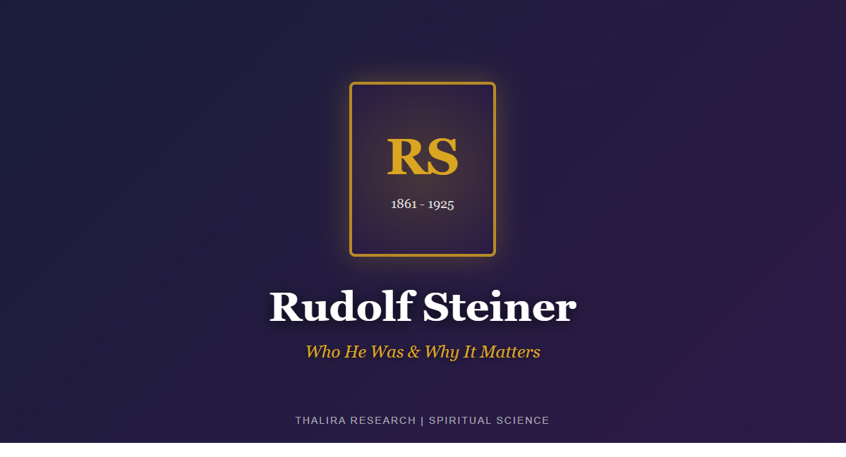 Rudolf Steiner: Who He Was & Why It Matters (1861-1925)